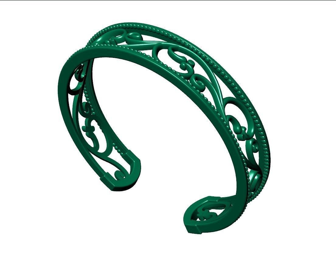 Bracelet Bangle 3D CAD Design Spring Rate Style-O-1-102 3D model 3D ...