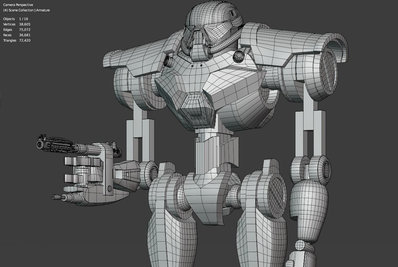 3D model Star Wars Rebels Darktrooper Sentry VR / AR / low-poly | CGTrader