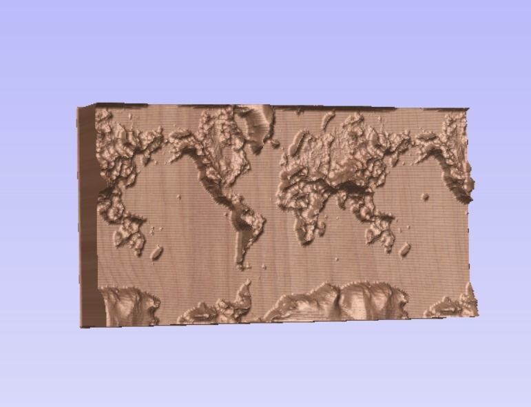 World Topographical Map for CNC cutting free 3D model 3D printable ...