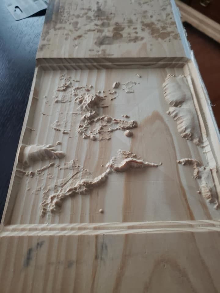 World Topographical Map for CNC cutting free 3D model 3D printable ...