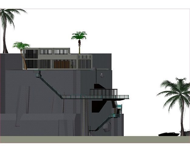 House on a cliff free 3D model | CGTrader