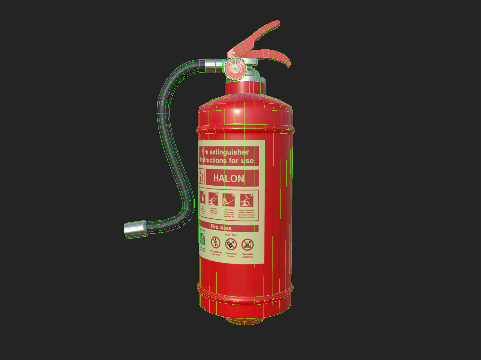 3D model Fire extinguisher - Halon VR / AR / low-poly | CGTrader