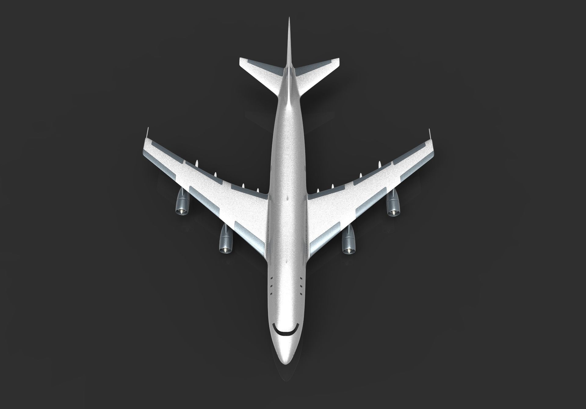 Surface model of Boeing 747 b 3D model rigged | CGTrader
