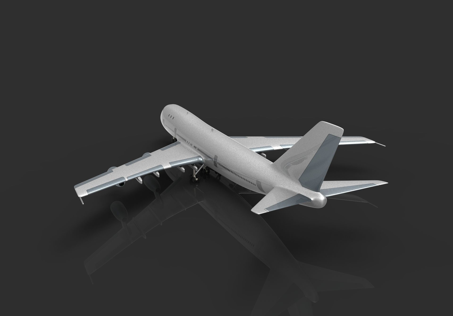 Surface model of Boeing 747 b 3D model rigged | CGTrader