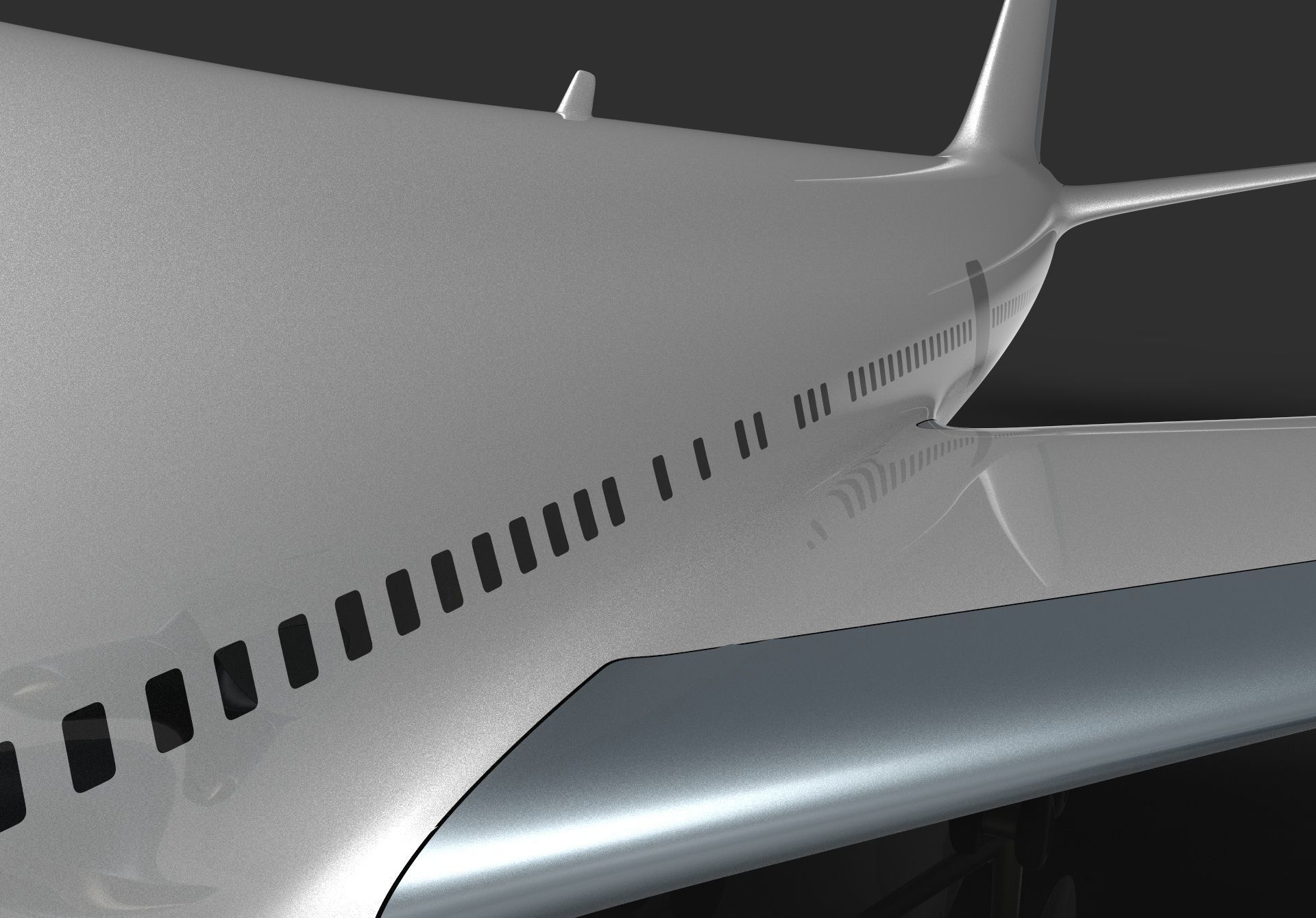 Surface model of Boeing 747 b 3D model rigged | CGTrader