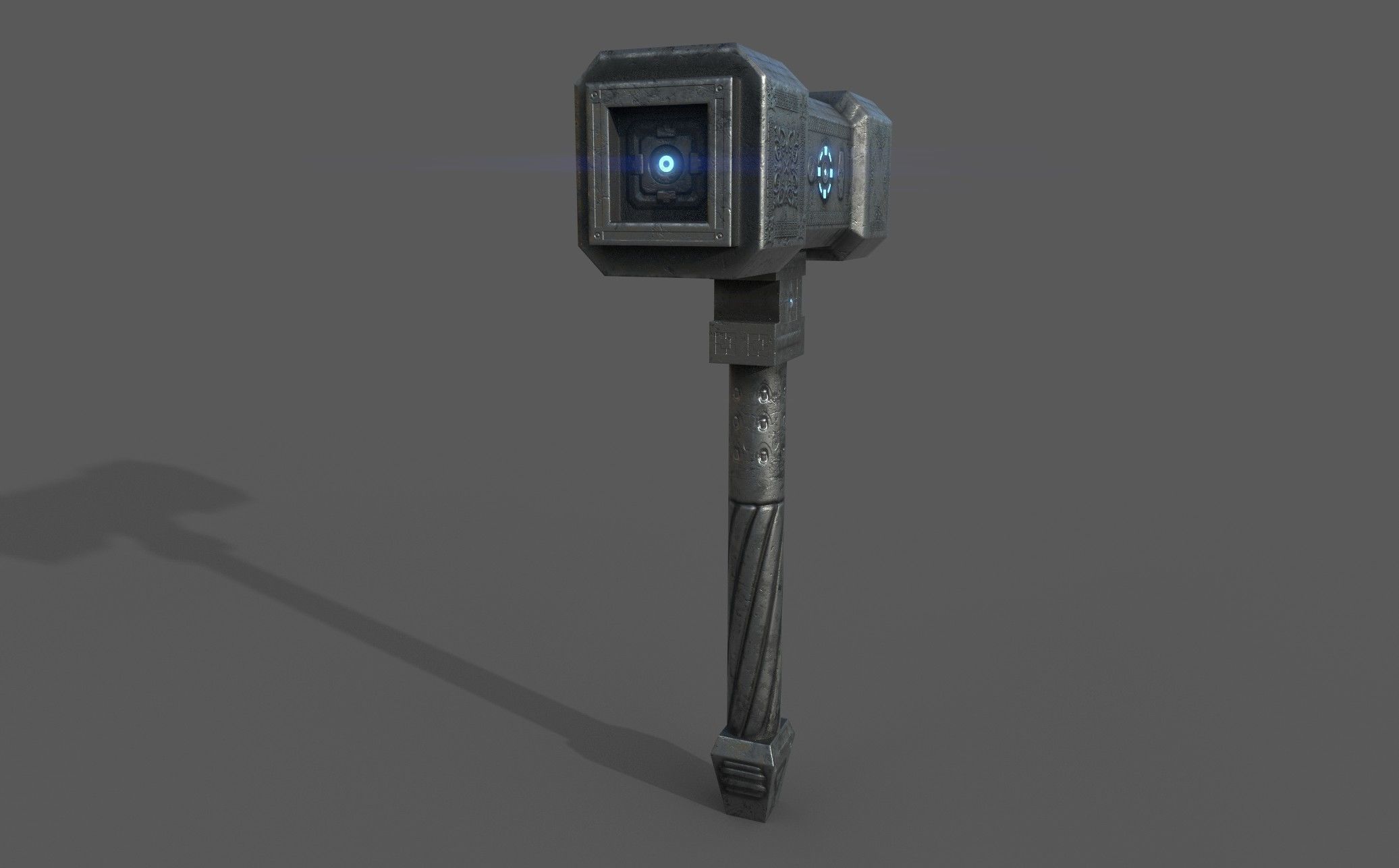 3D model Futuristic Hammer - Cyber Maul VR / AR / low-poly | CGTrader