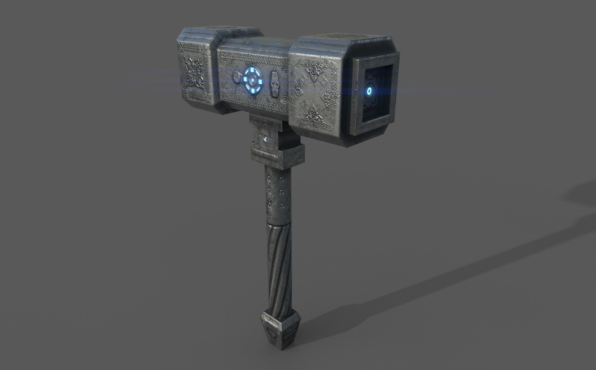 3D model Futuristic Hammer - Cyber Maul VR / AR / low-poly | CGTrader