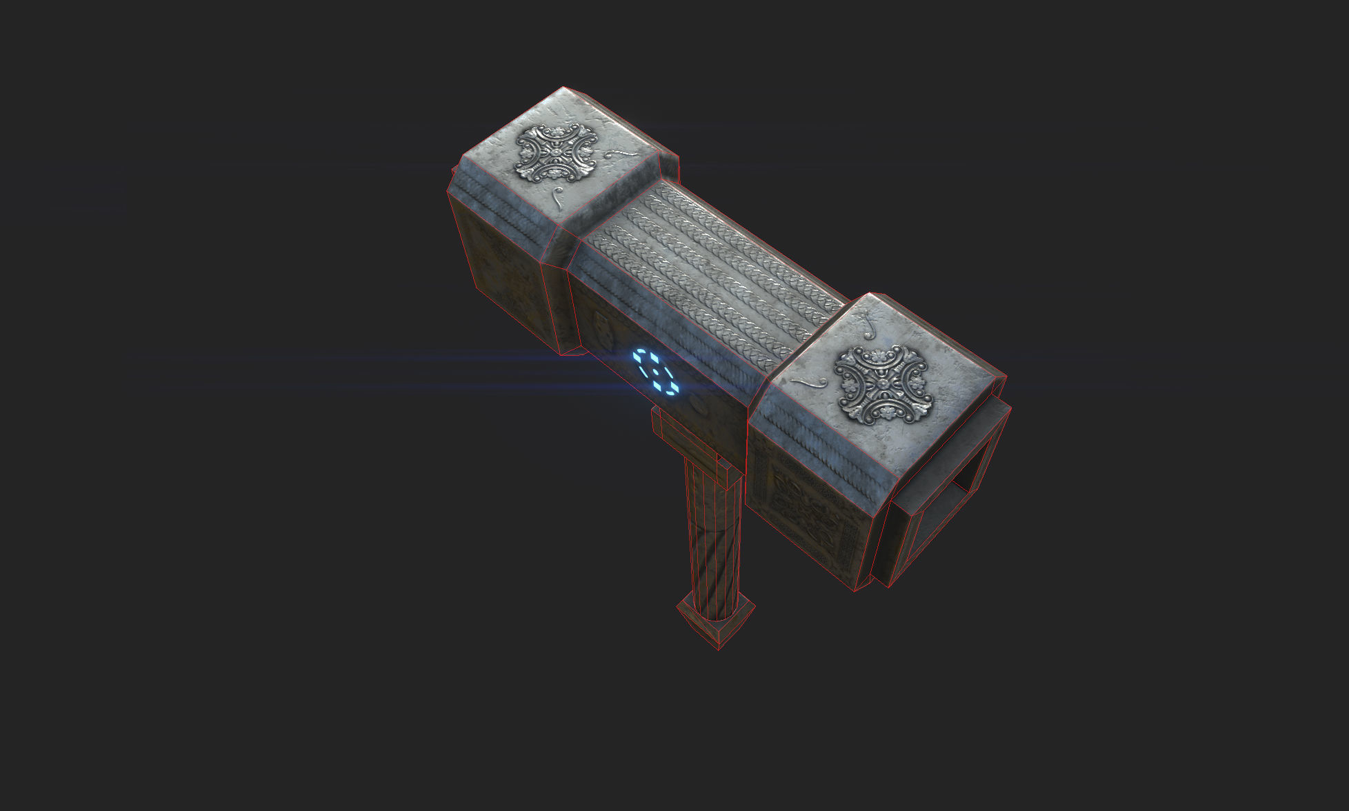 3D model Futuristic Hammer - Cyber Maul VR / AR / low-poly | CGTrader