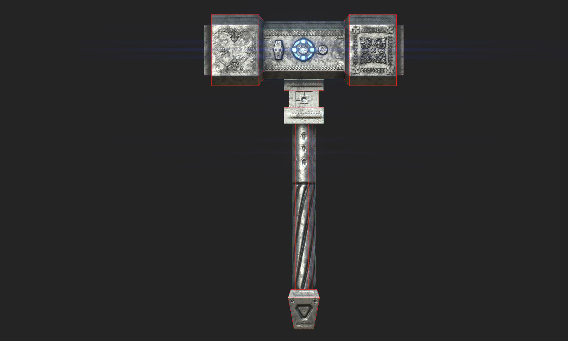 3D model Futuristic Hammer - Cyber Maul VR / AR / low-poly | CGTrader