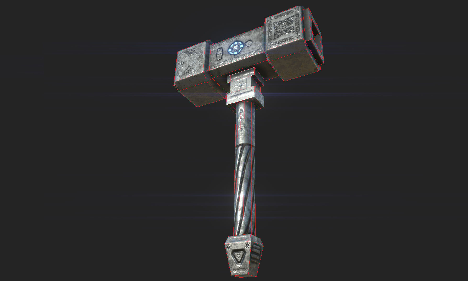 3D model Futuristic Hammer - Cyber Maul VR / AR / low-poly | CGTrader