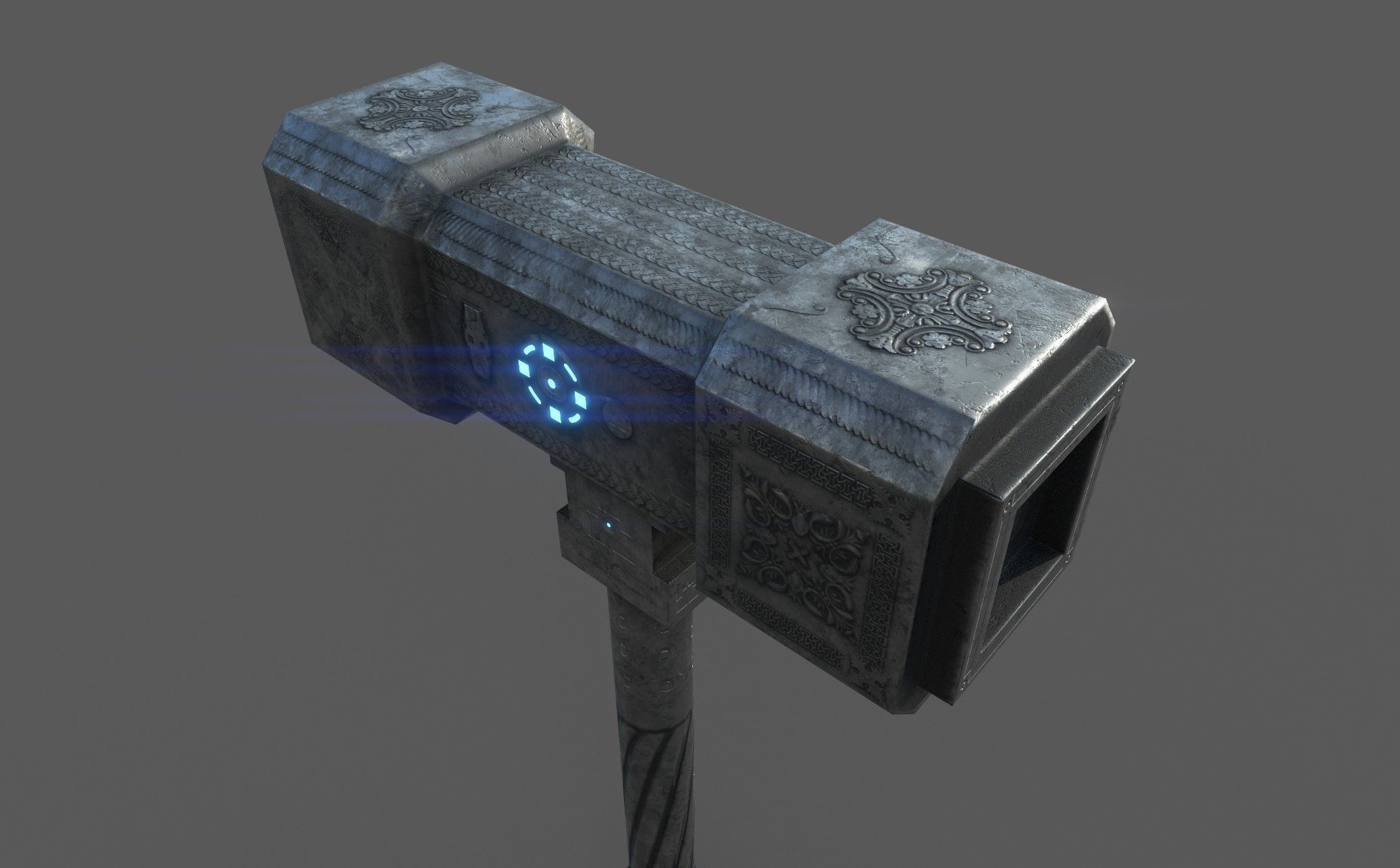 3D model Futuristic Hammer - Cyber Maul VR / AR / low-poly | CGTrader