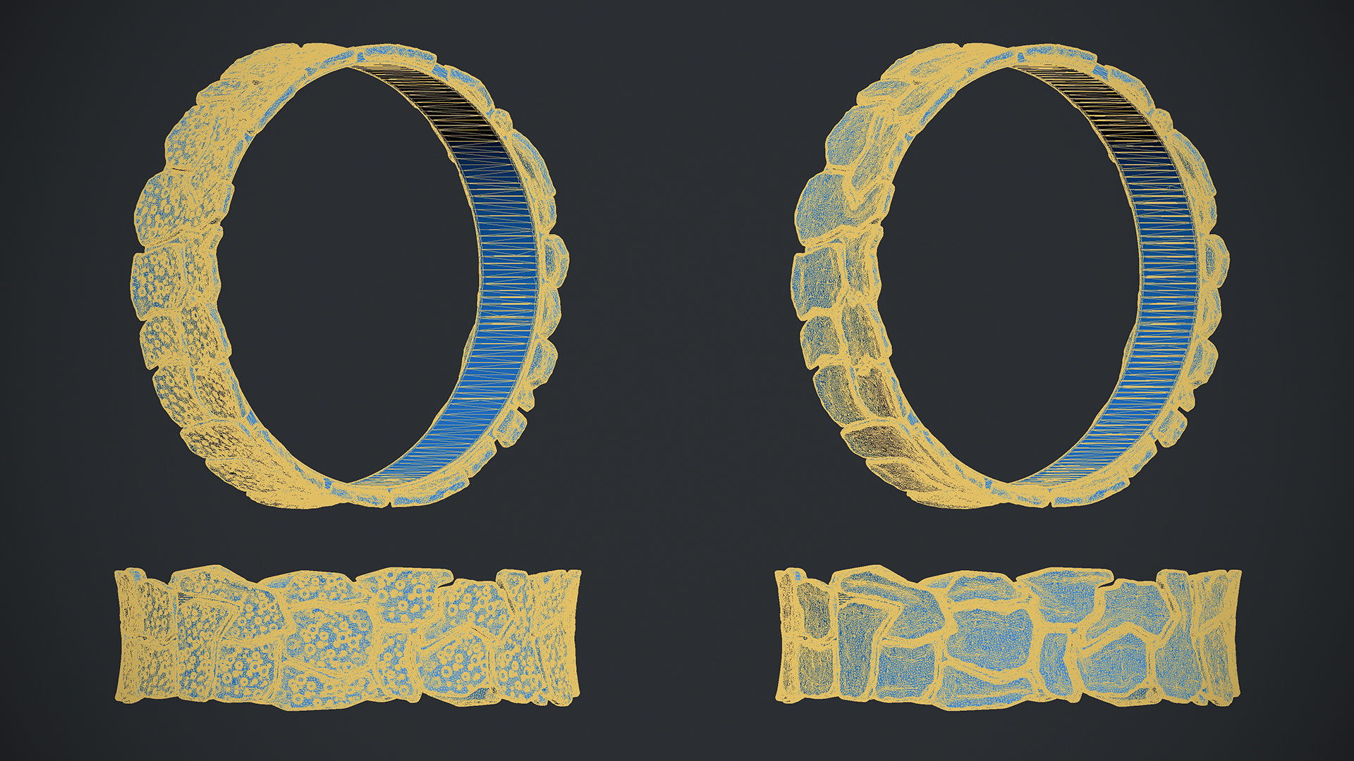 Ring splinters 3D model 3D printable | CGTrader