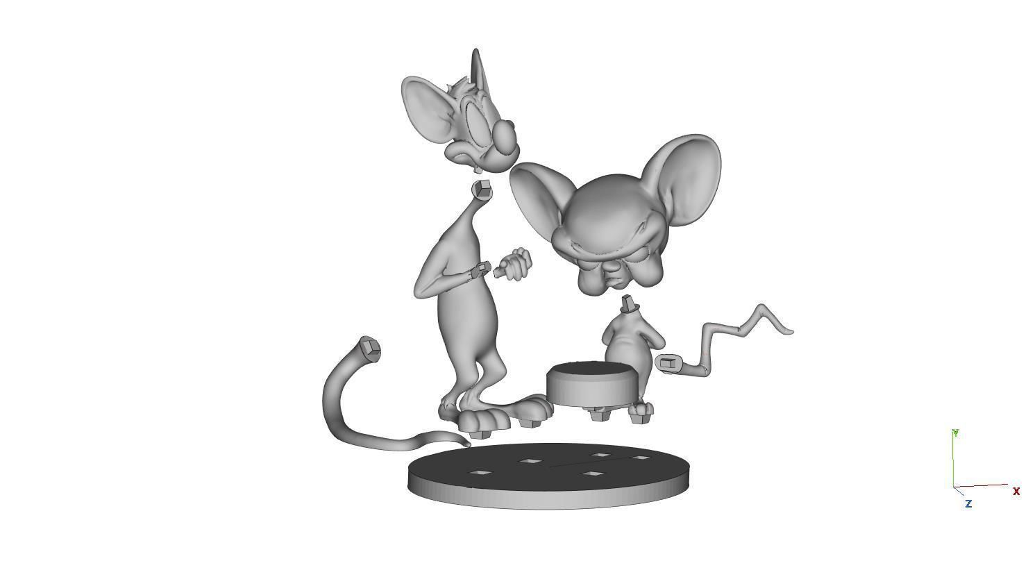 Pinky and The Brain 3D model 3D printable | CGTrader