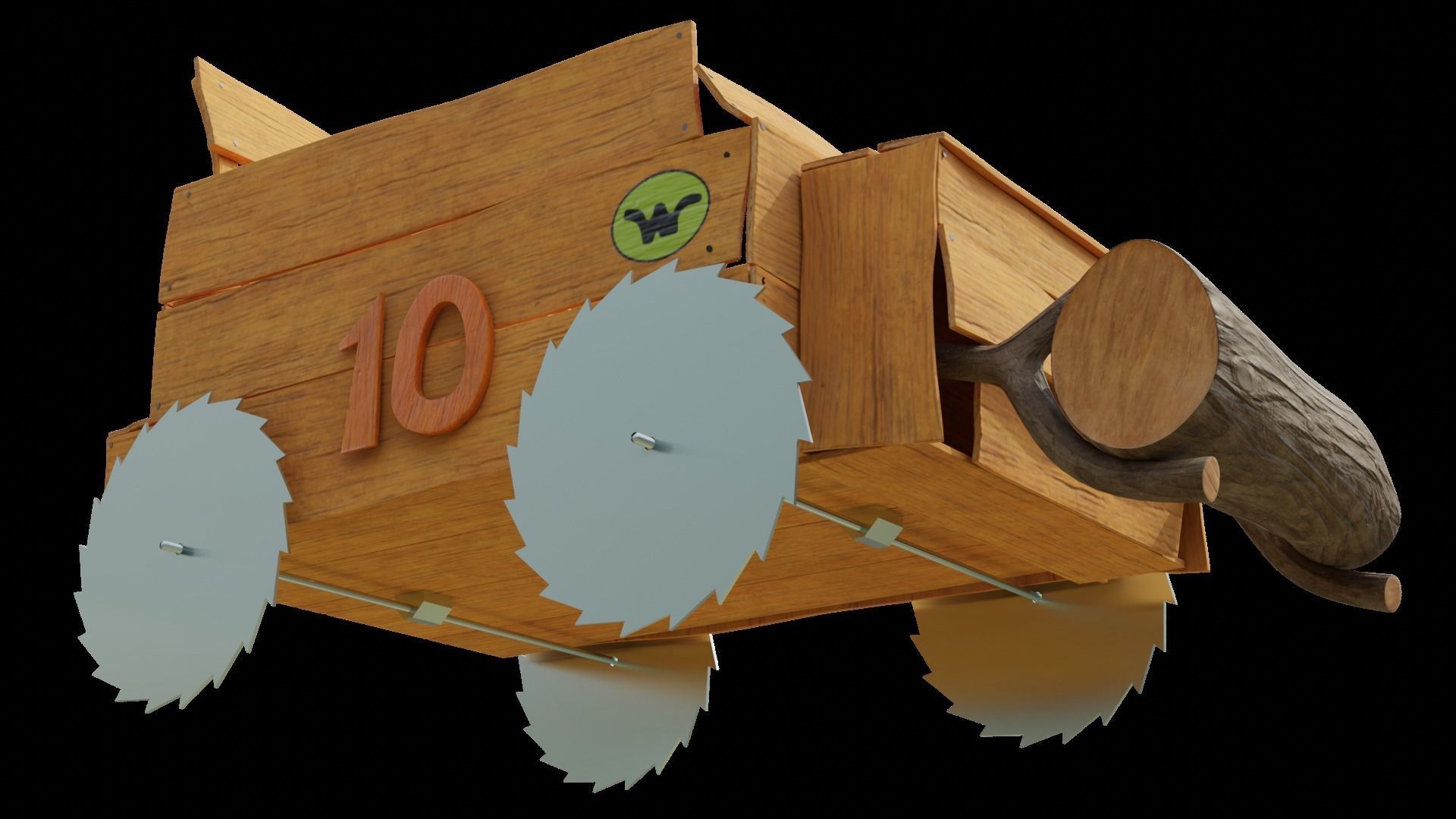 3D model Race Car 10 Sawtooth in the Buzzwagon VR / AR / low-poly ...