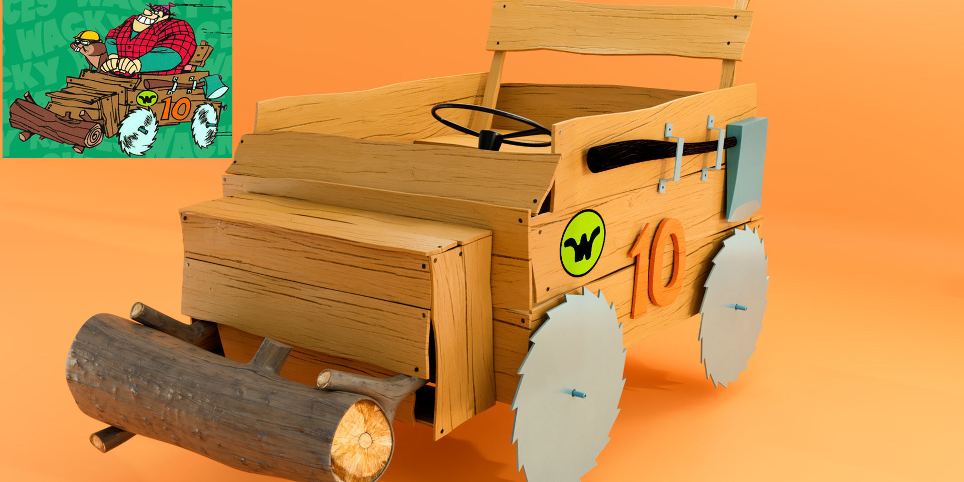 3D model Race Car 10 Sawtooth in the Buzzwagon VR / AR / low-poly ...