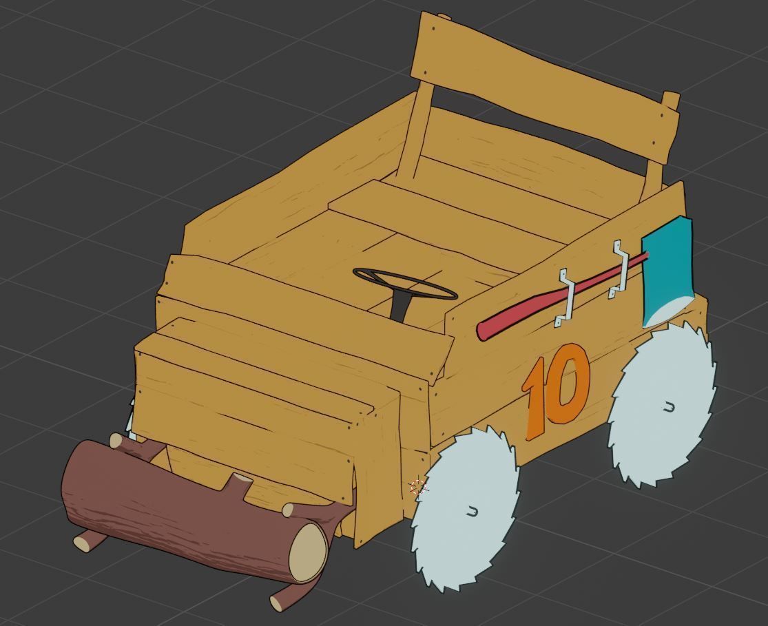 3D model Race Car 10 Sawtooth in the Buzzwagon VR / AR / low-poly ...