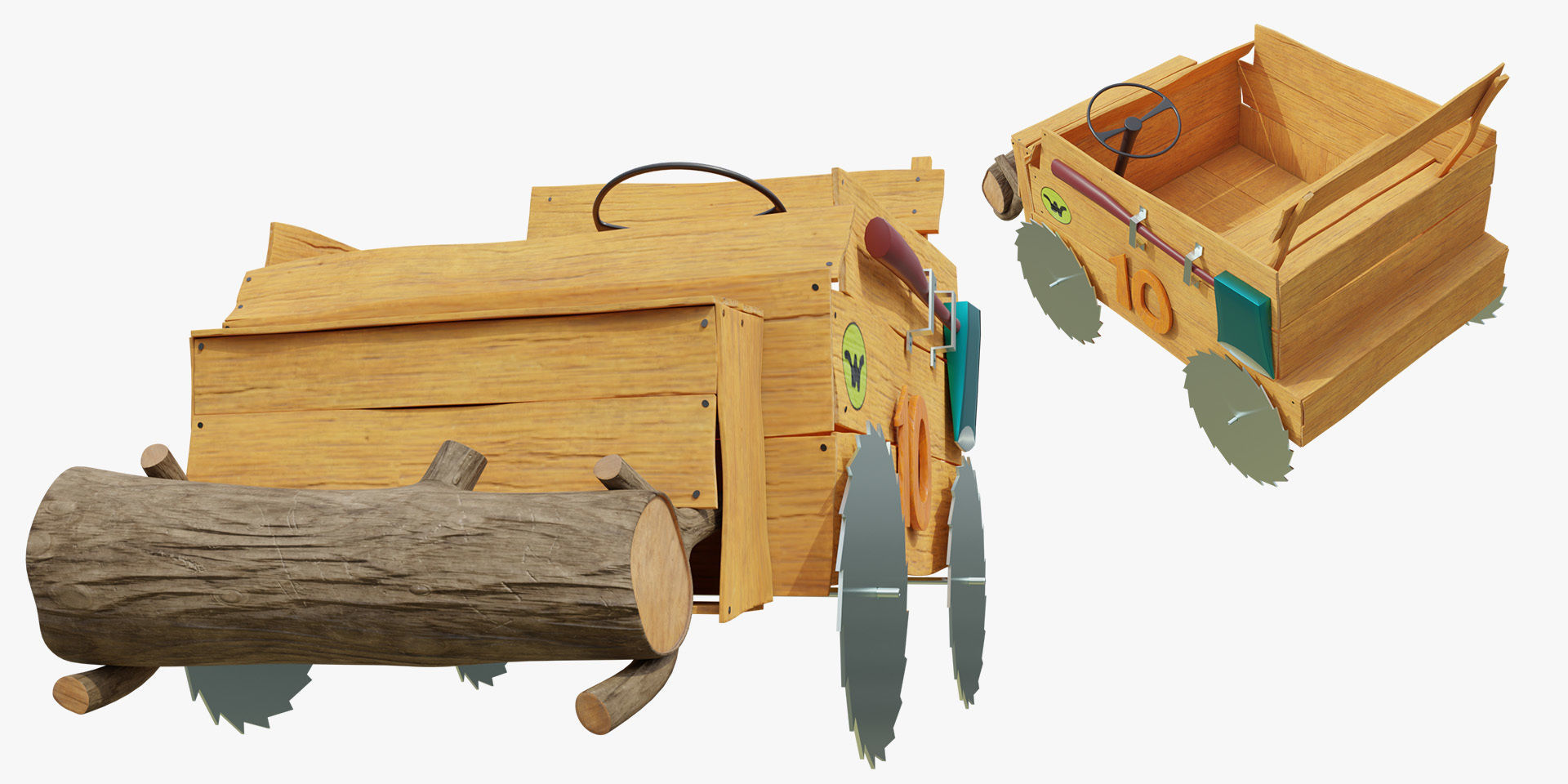 3D model Race Car 10 Sawtooth in the Buzzwagon VR / AR / low-poly ...