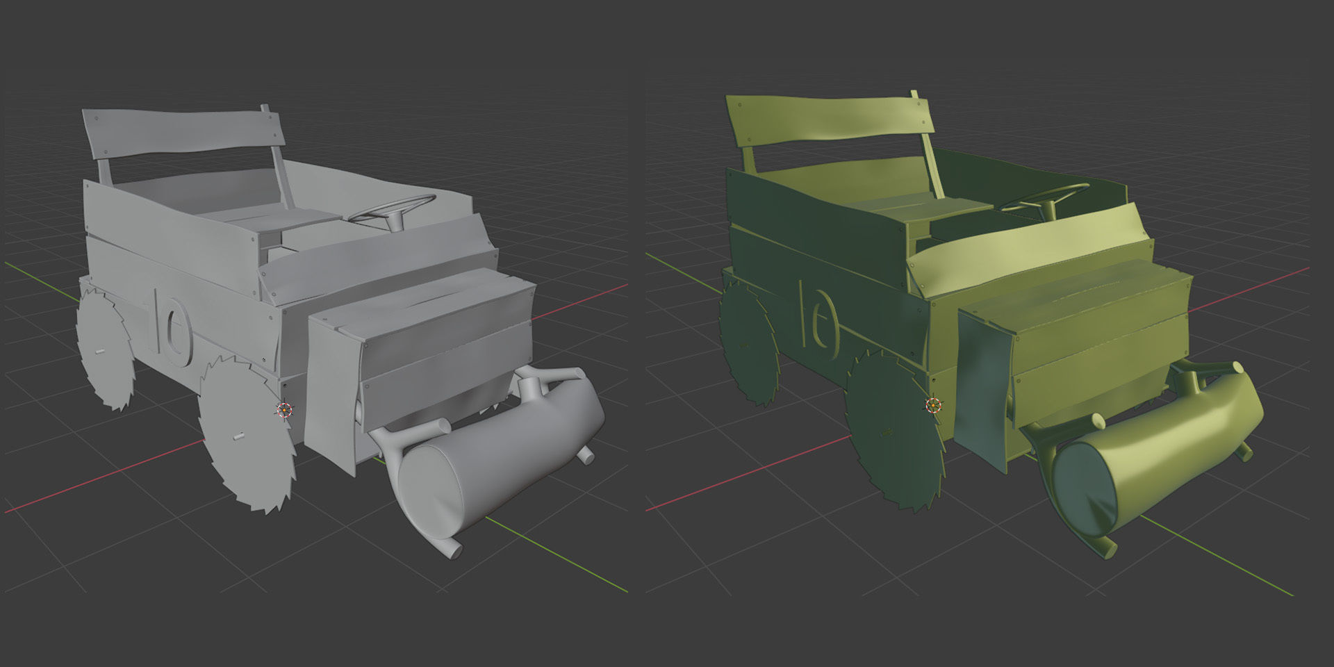 3D model Race Car 10 Sawtooth in the Buzzwagon VR / AR / low-poly ...