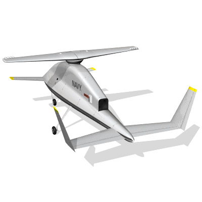 X-50A Dragonfly UAV 3D Model LWO LW LWS | CGTrader.com
