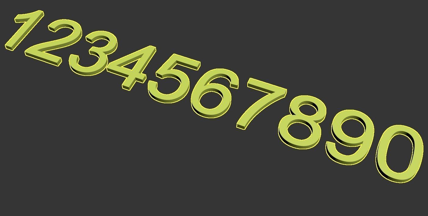 3D Numbers free 3D model | CGTrader