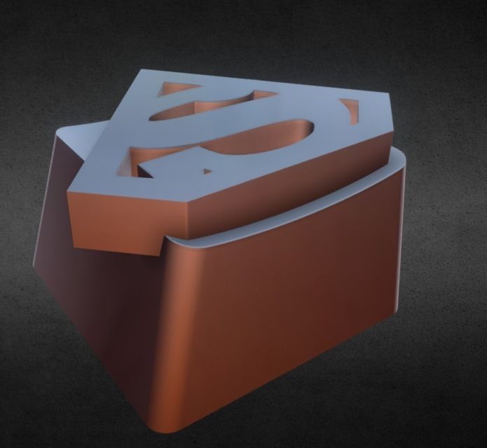 Superman Keycap free 3D model 3D printable | CGTrader
