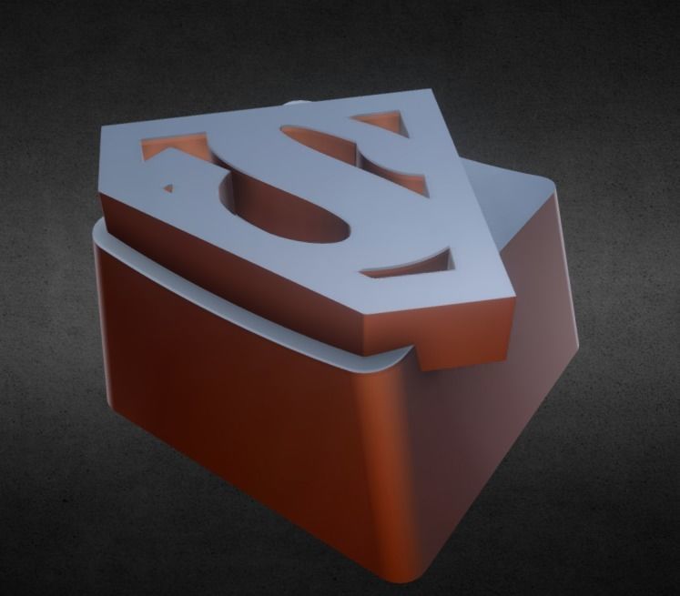 Superman Keycap free 3D model 3D printable | CGTrader
