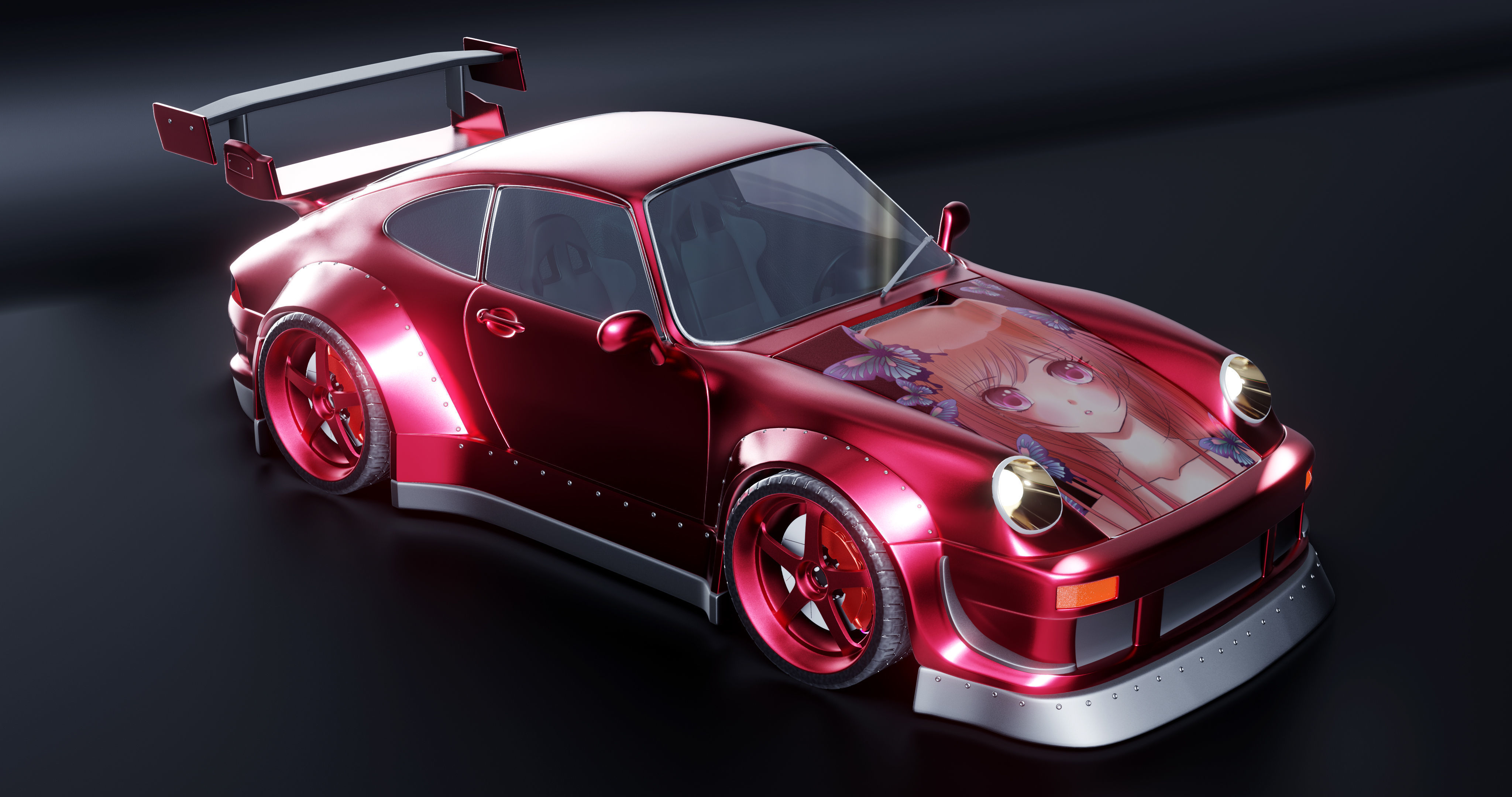 Porsche 930 rwb 3D model | CGTrader