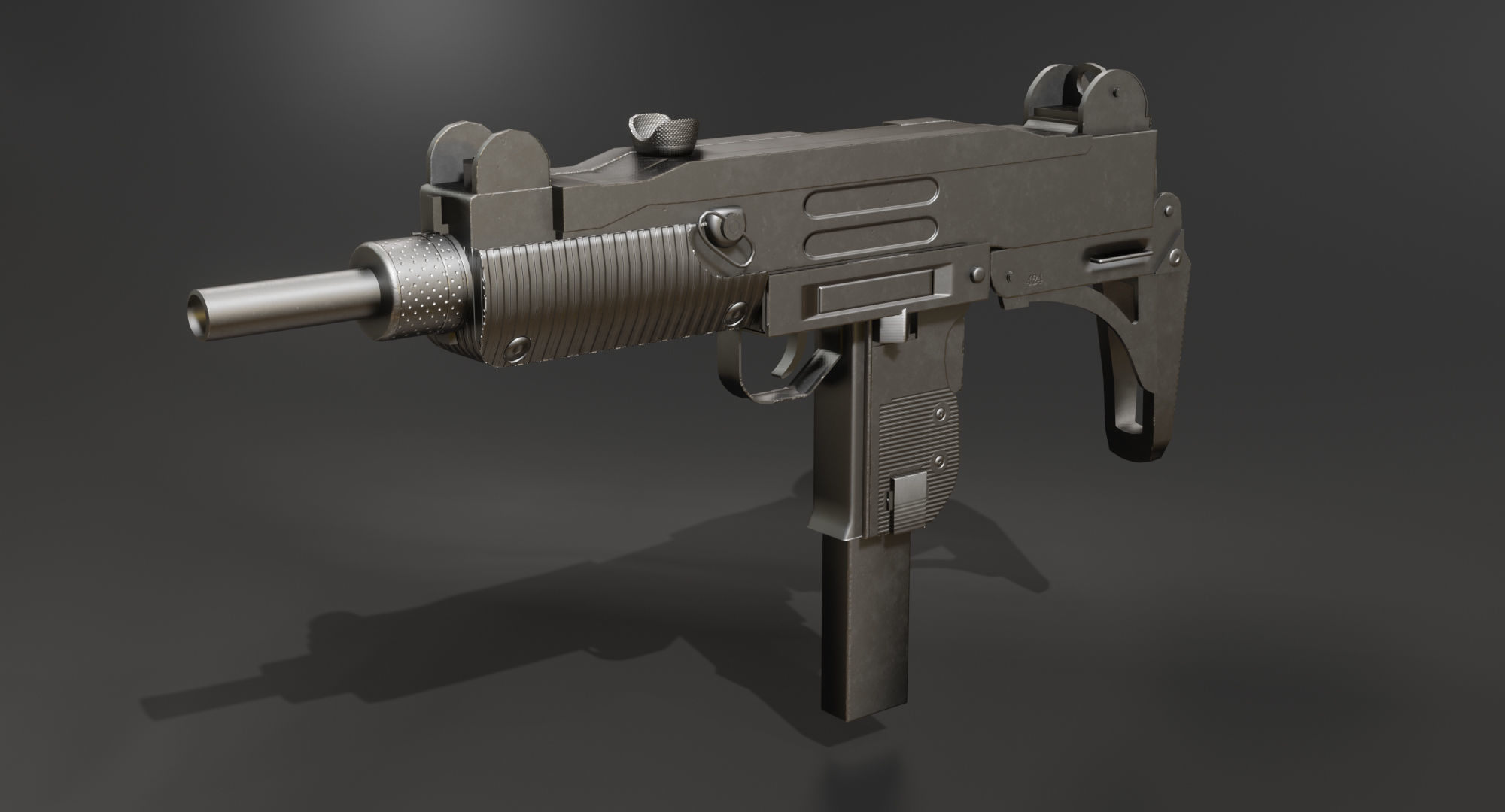 Submachine Gun UZI 3D asset | CGTrader