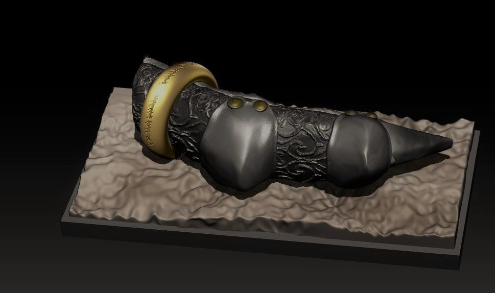 Lord of the ring Sauron Finger with ring HD 3D model 3D printable ...