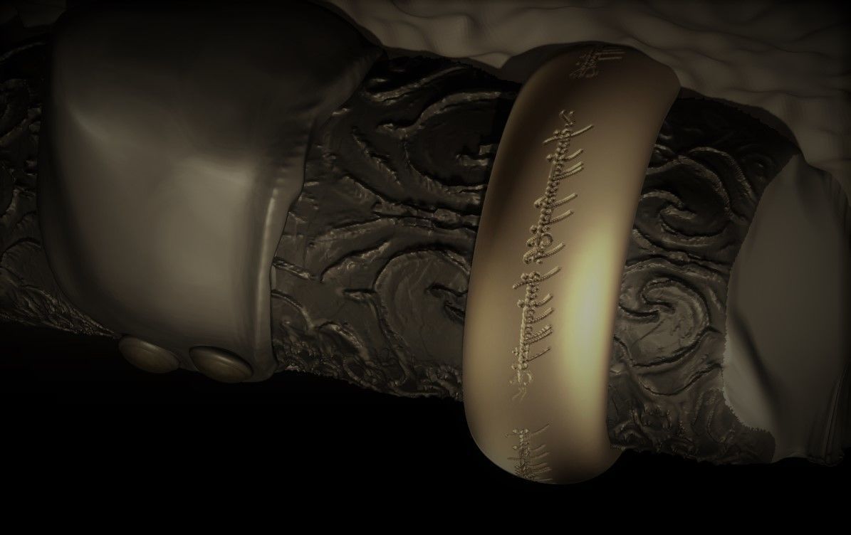 Lord of the ring Sauron Finger with ring HD 3D model 3D printable ...