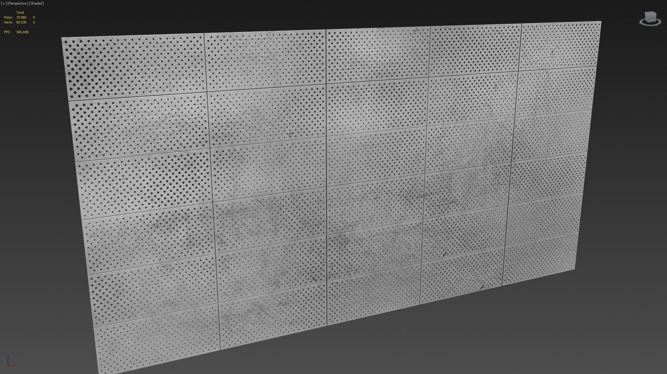 perforated metal panel 32 3D model | CGTrader
