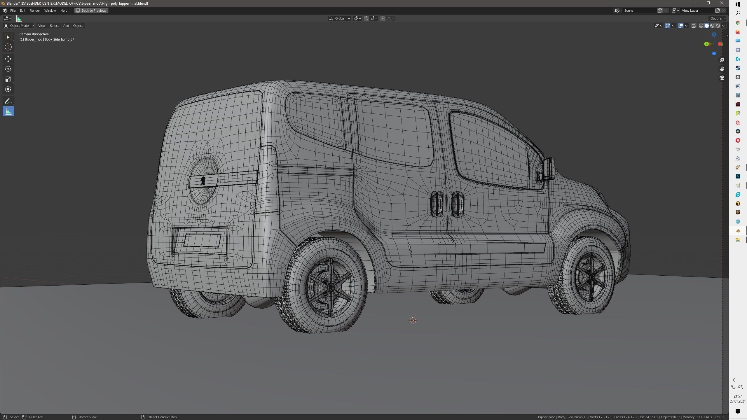 Peugeot Bipper PBR 3D model | CGTrader