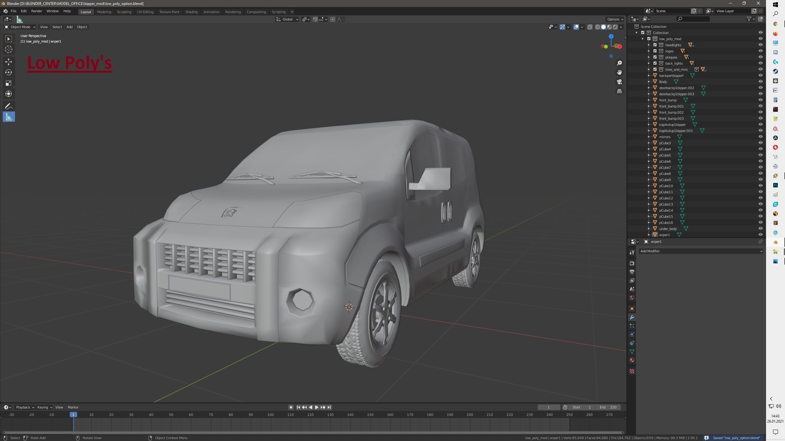Peugeot Bipper PBR 3D model | CGTrader