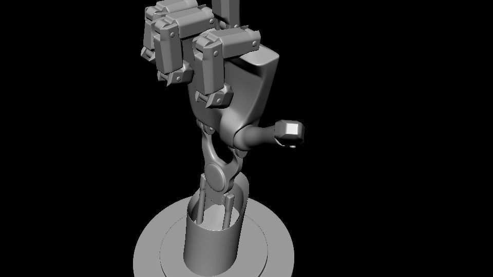 Robot Middle Finger 3D model 3D printable | CGTrader