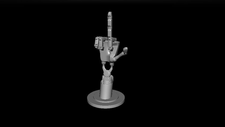 Robot Middle Finger 3D model 3D printable | CGTrader