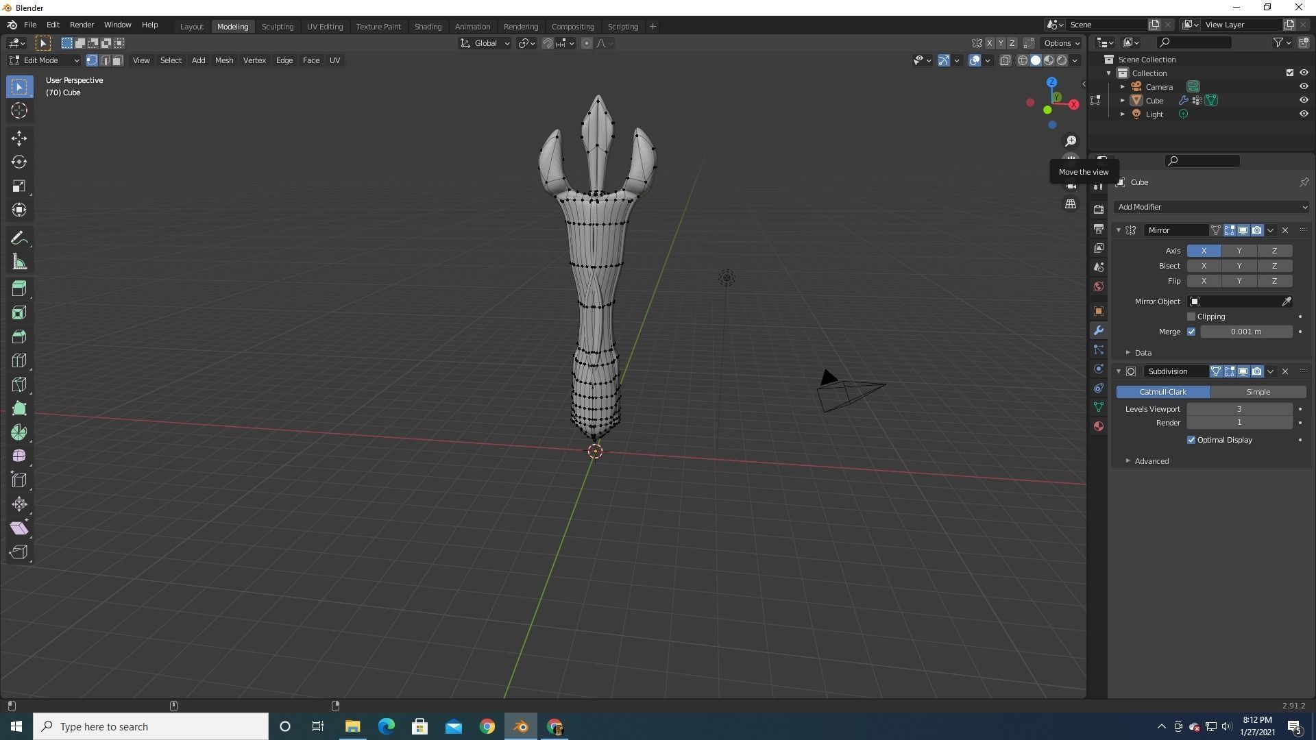 3D model Semi low poly Trident model VR / AR / low-poly | CGTrader