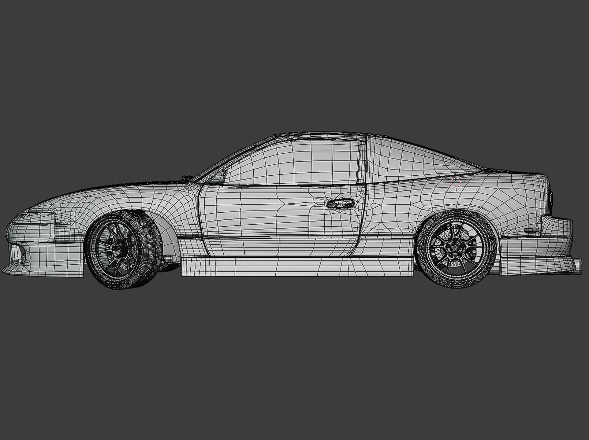 Blue S13 240SX Street Car Rigged 3D model rigged | CGTrader