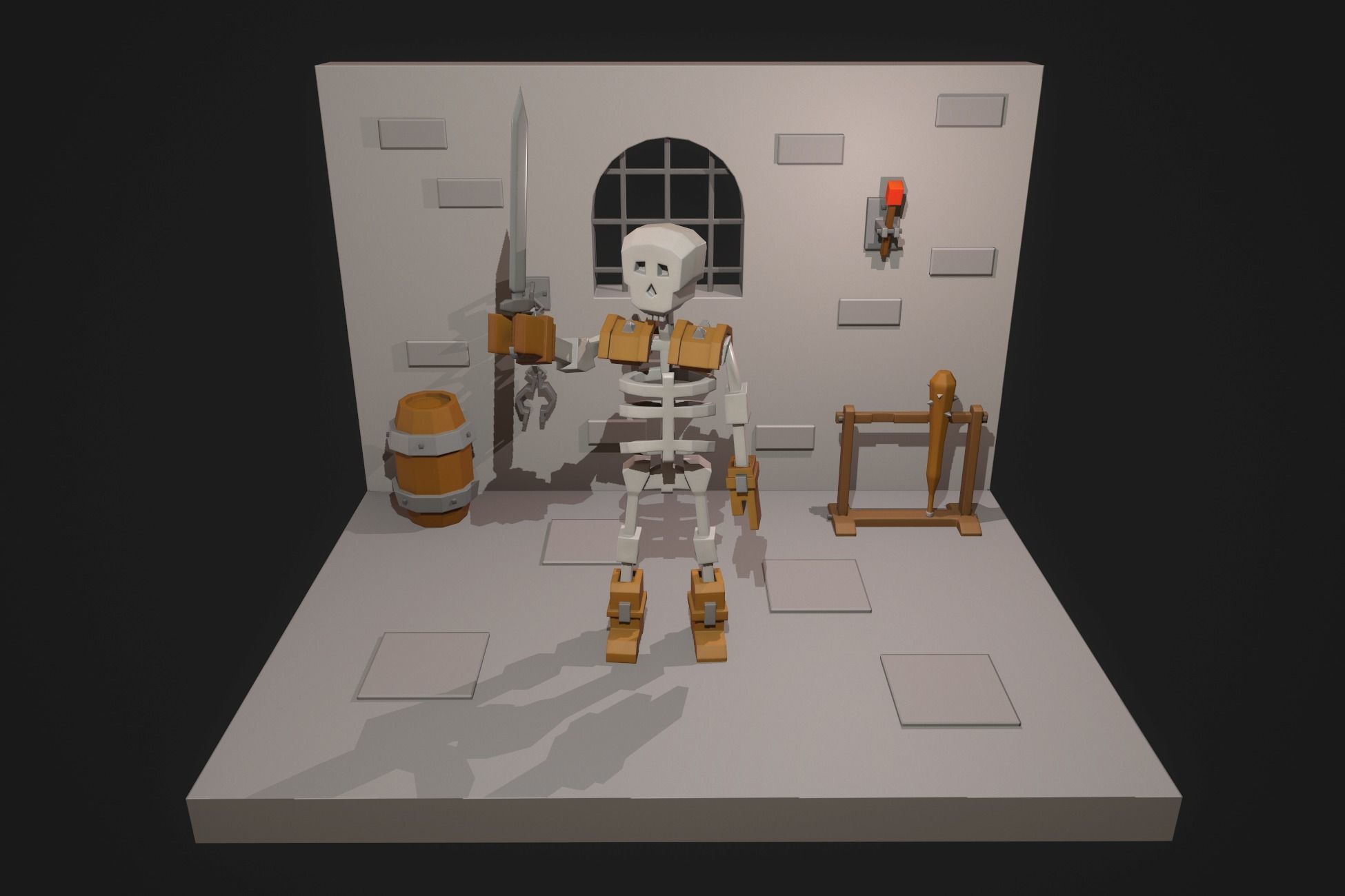 3D asset Low Poly Skeleton | CGTrader
