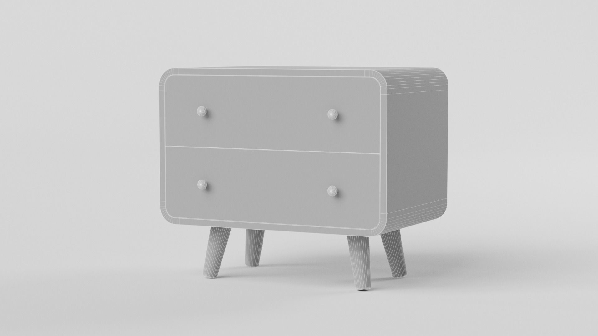 Walnut Nightstand 3D model | CGTrader