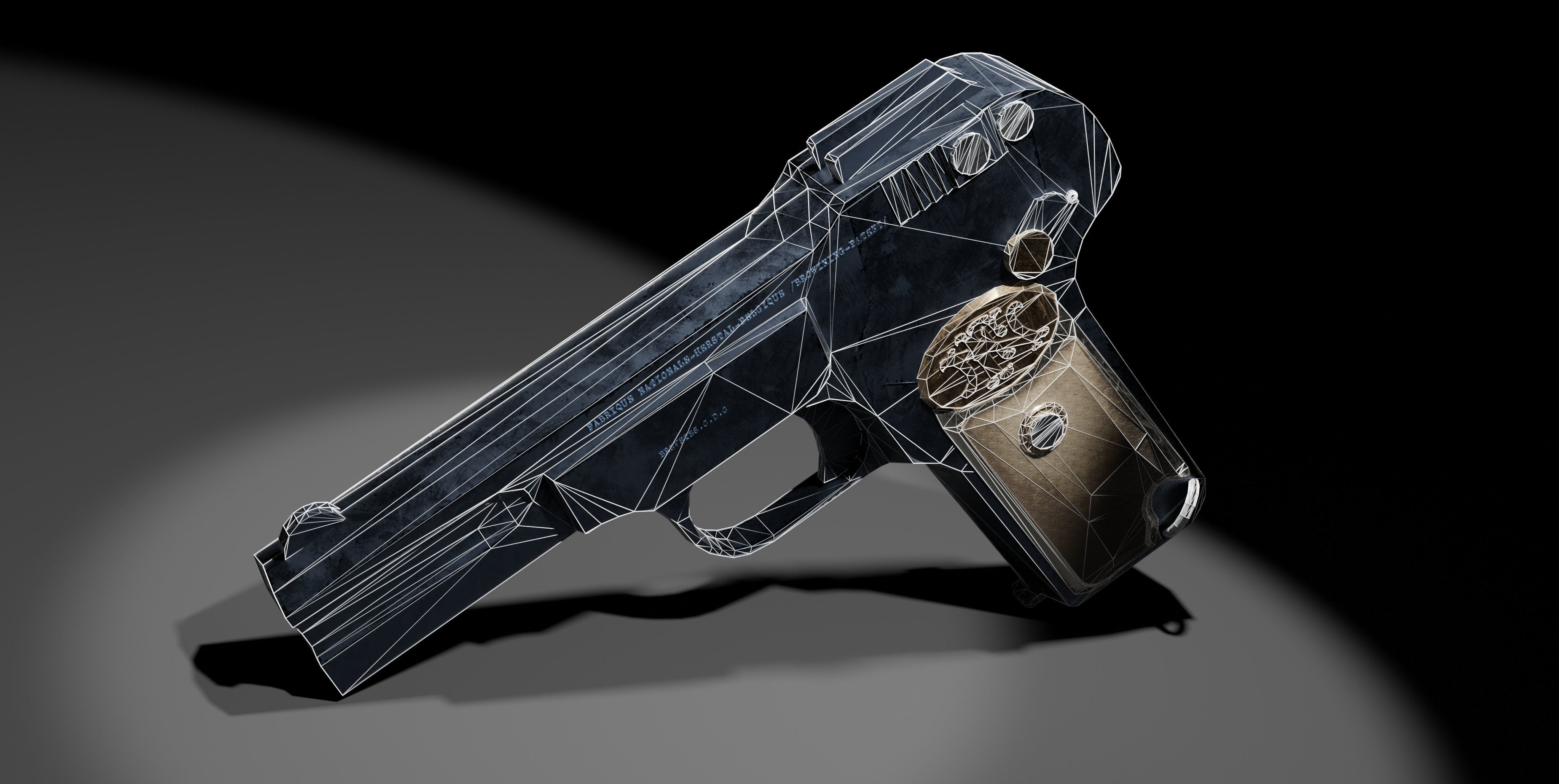 3D model Browning FN M1900 Pistol VR / AR / low-poly | CGTrader