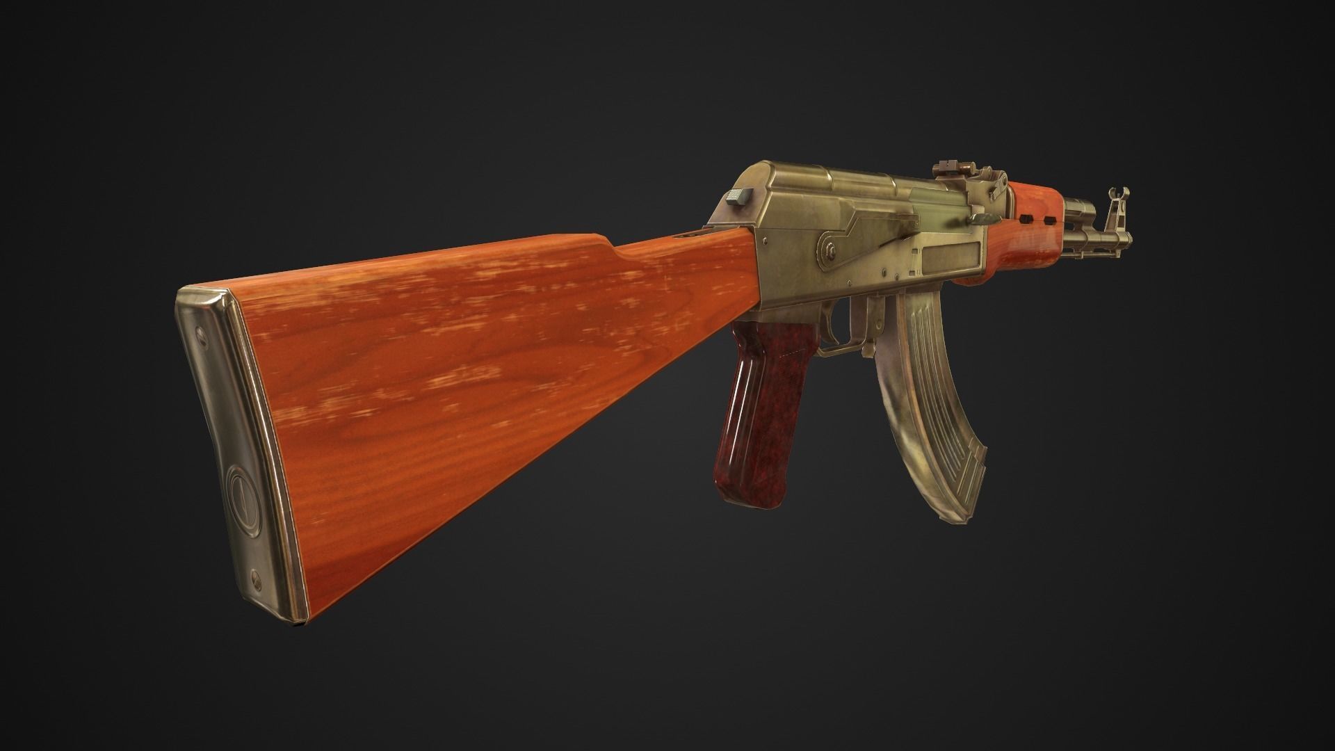 3D model Low Poly AK-47 VR / AR / low-poly | CGTrader