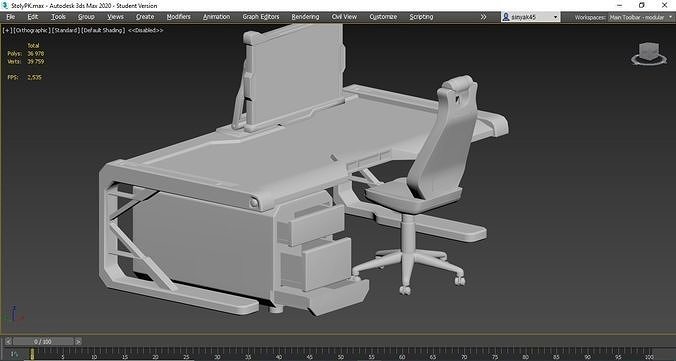 3D model Sci Fi Desktop VR / AR / low-poly | CGTrader