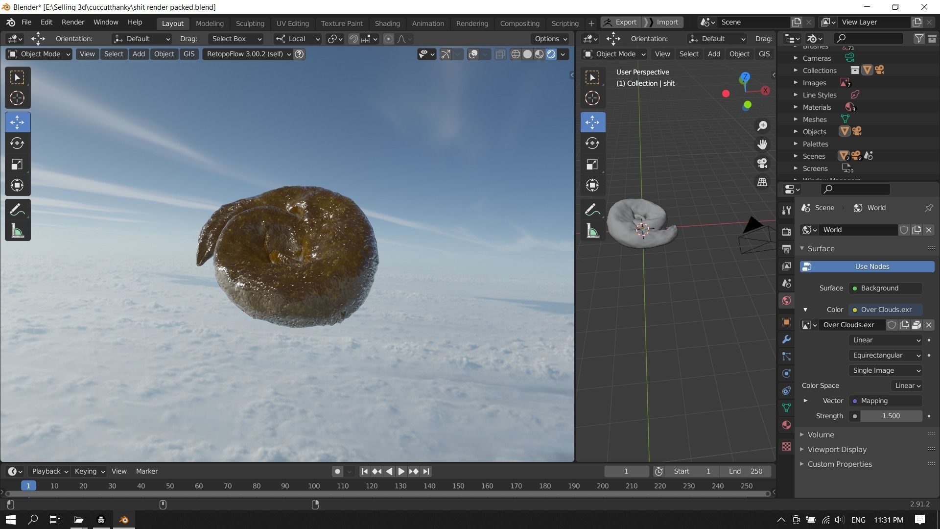 3D model Realistic Wet Shit VR / AR / low-poly | CGTrader