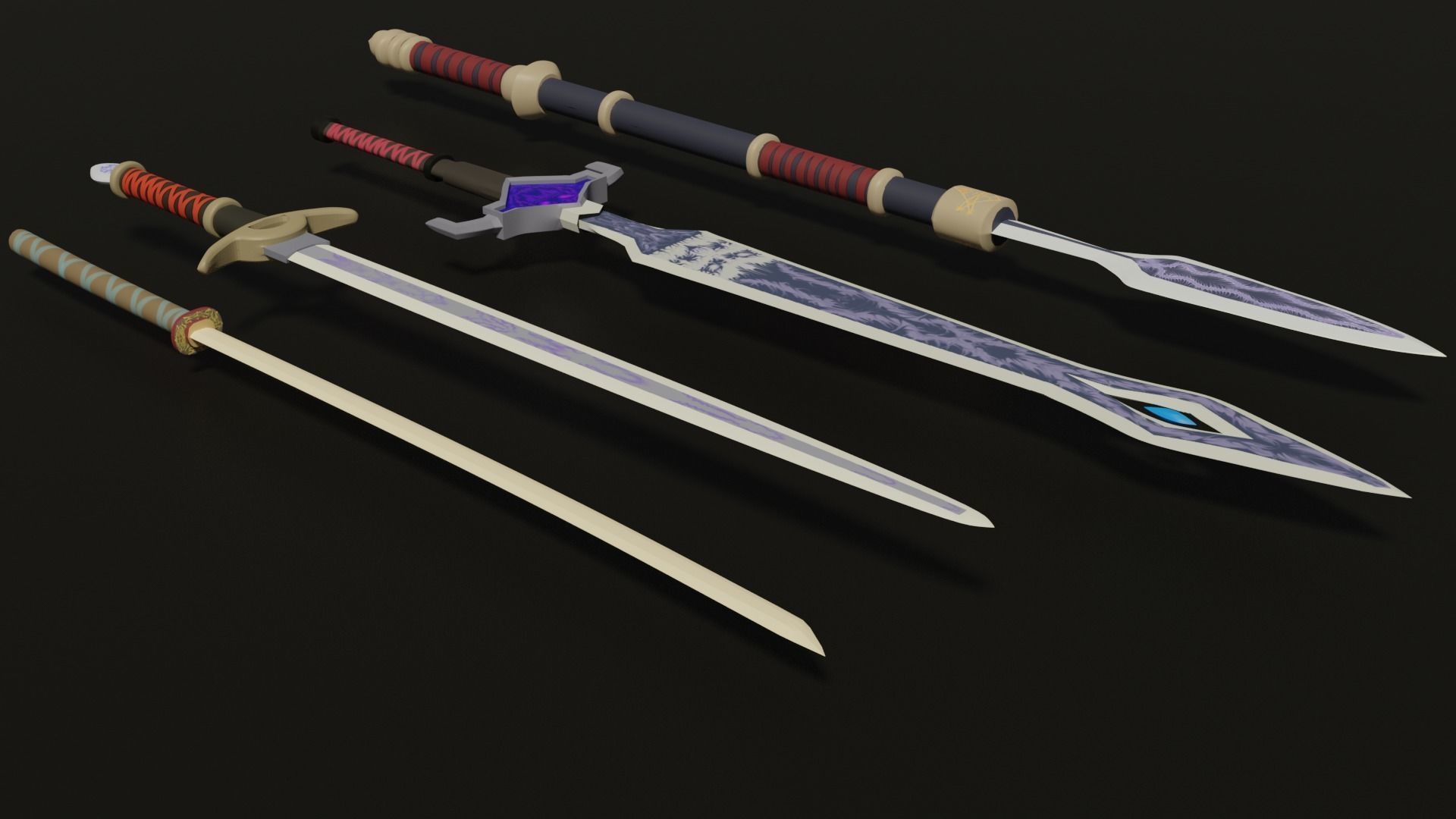 3D model Simple melee weapon VR / AR / low-poly | CGTrader