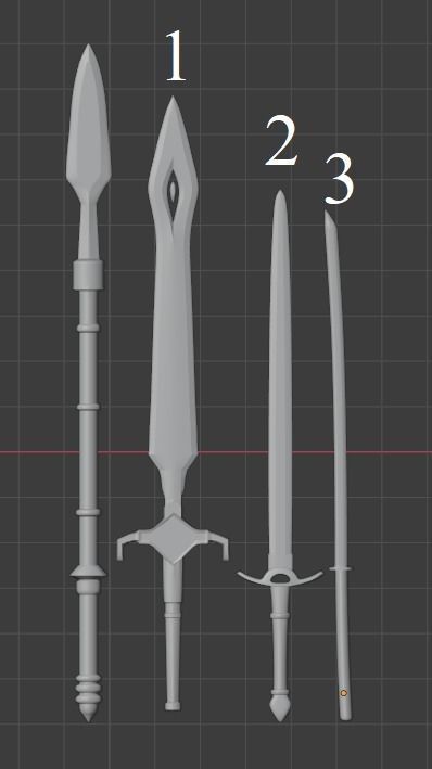 3D model Simple melee weapon VR / AR / low-poly | CGTrader