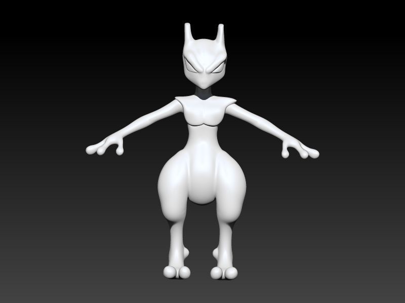 MewTwo Pokemon 3D model | CGTrader