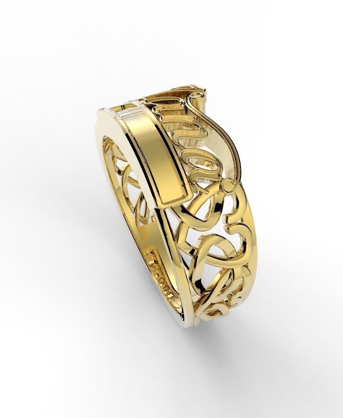 Zana name ring 3D model 3D printable | CGTrader
