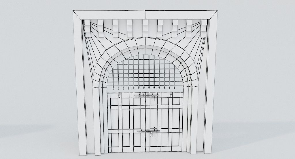 3D model Medieval Big Gate VR / AR / low-poly | CGTrader