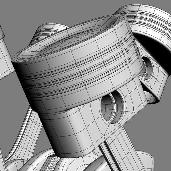 Animated V8 Engine Cylinders 3D model animated | CGTrader