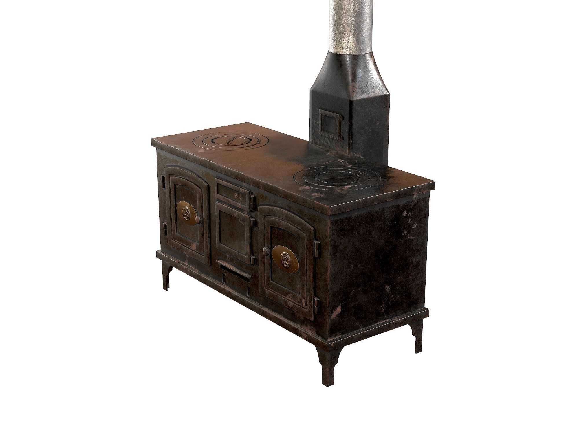 3D model Retro Rust Stoves Metal Heat VR / AR / low-poly | CGTrader